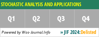 STOCHASTIC ANALYSIS AND APPLICATIONS - Impact Factor, Quartile, Ranking